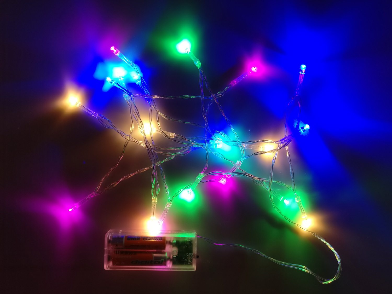 Led lichtjes multicolor 20 lichtjes 2m